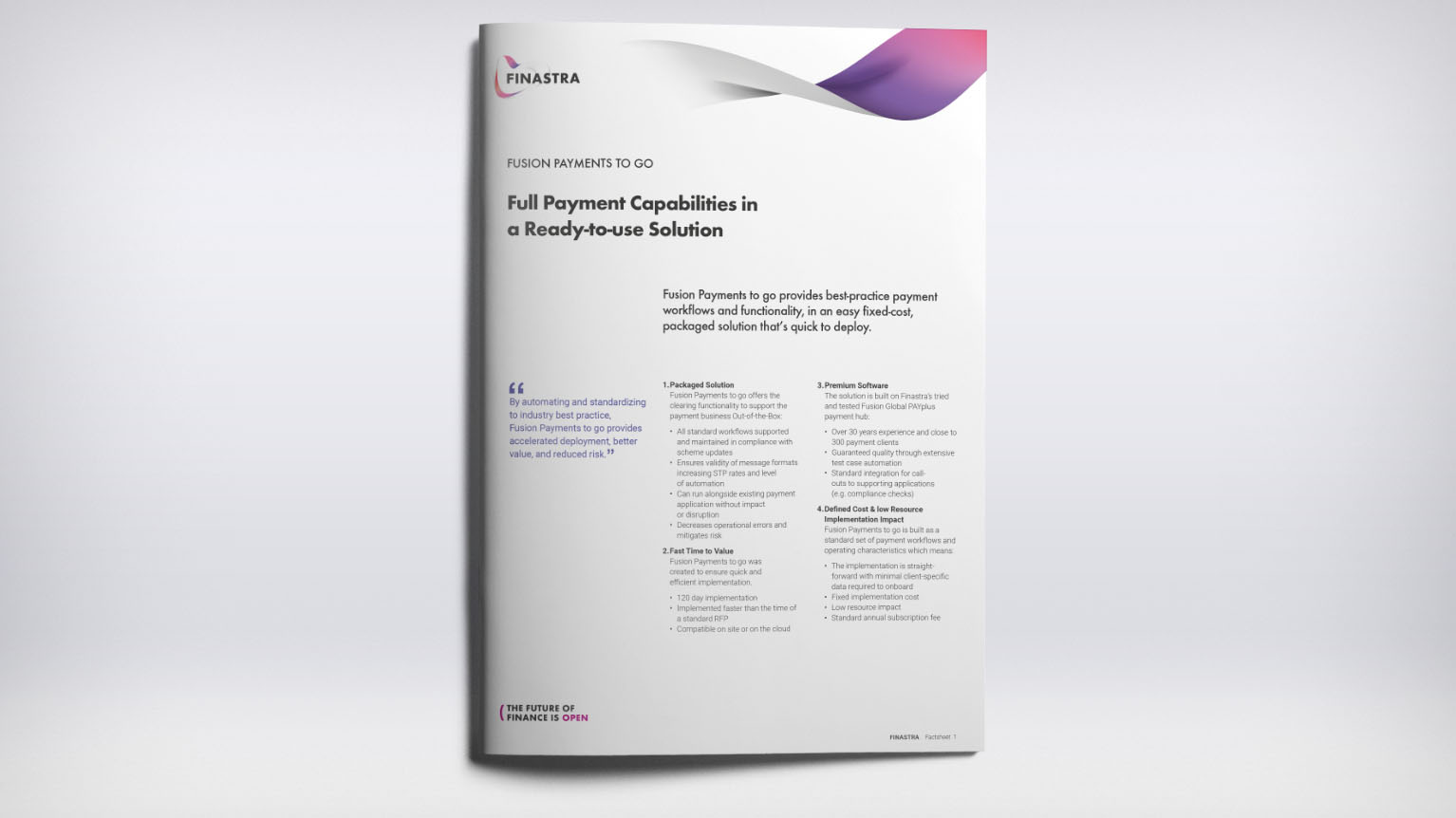 Fusion Payments to go | Finastra Fusion Payments to go | Finastra