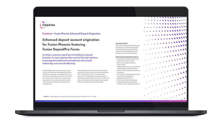 Easily open multiple business and consumer accounts in one session ...