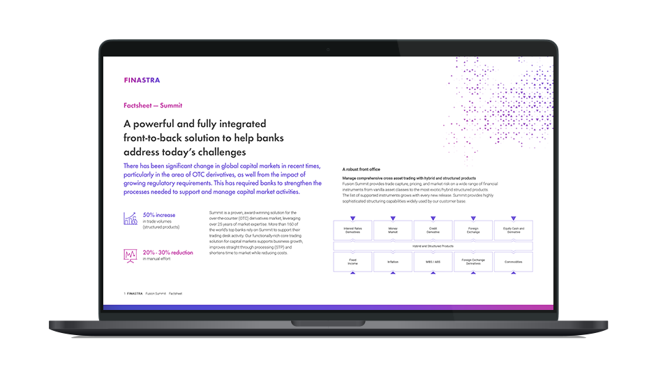 Power and integration in a single front-to-back system | Finastra