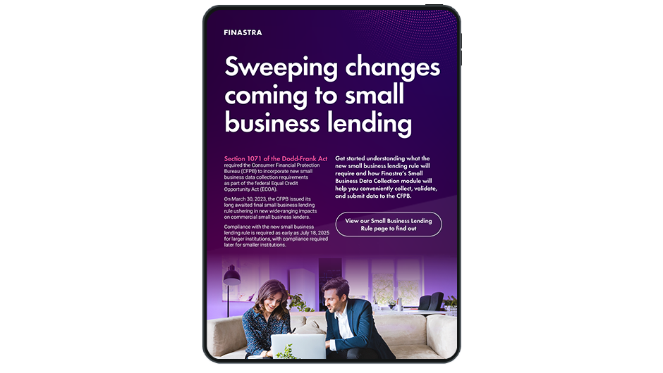 1071: Small Business Lending Rule (Infographic) | Finastra