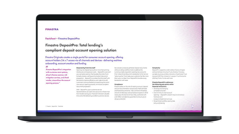 Fusion DepositPro | Finastra