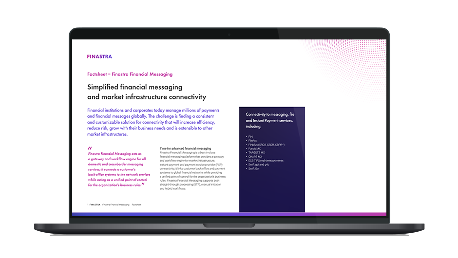 SWIFT connectivity and financial messaging | Finastra