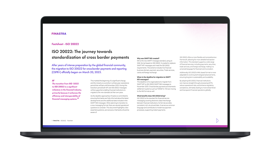 ISO 20022: The journey towards standardization | Finastra
