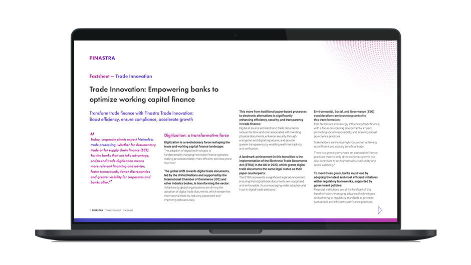 Finastra Trade Innovation | Finastra