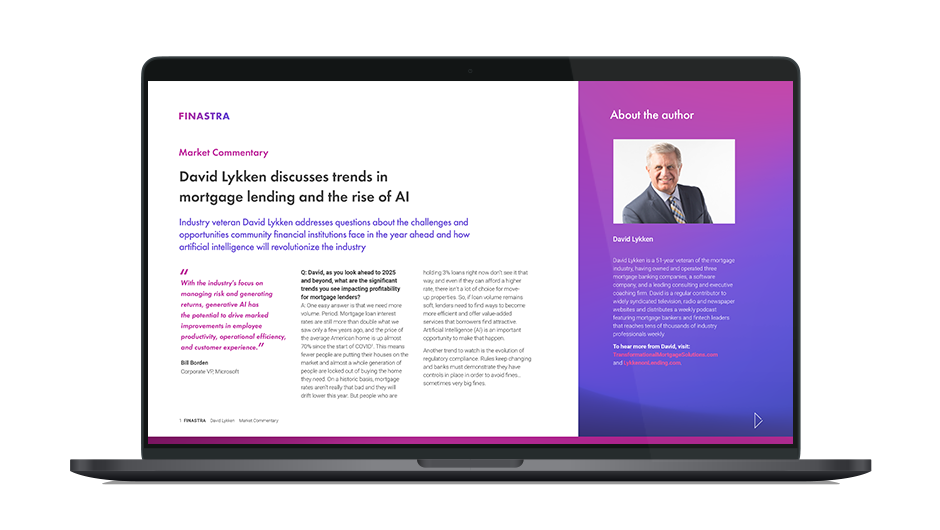 David Lykken discusses trends in mortgage lending and the rise of AI ...
