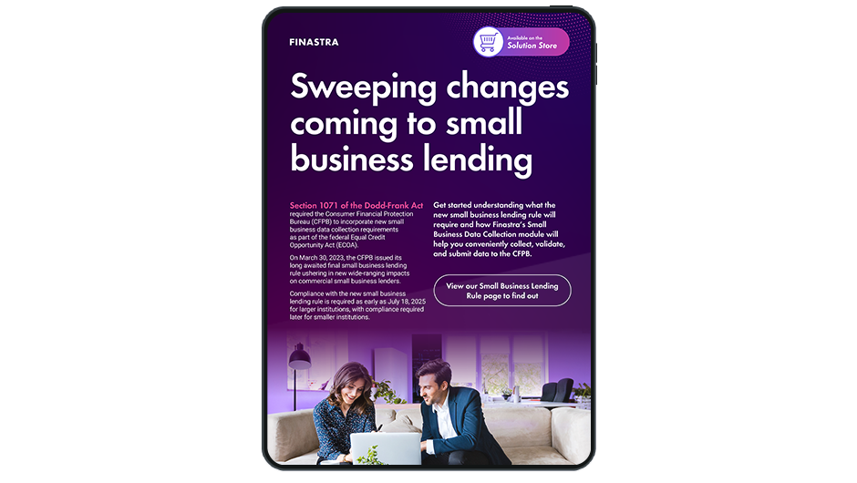 1071: Small Business Lending Rule (Infographic) | Finastra