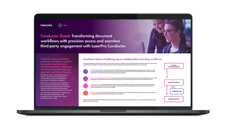 Streamline lending workflows with trusted third-party access | Finastra