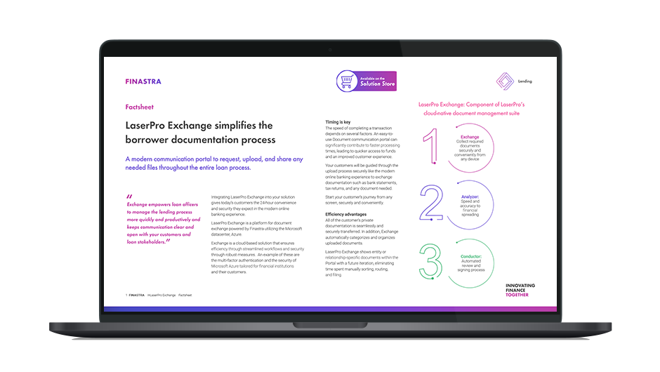 LaserPro Exchange (Factsheet) | Finastra