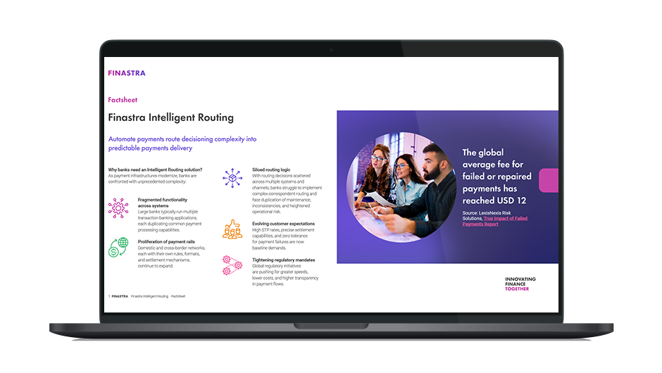 Intelligent Routing for all payment types | Finastra