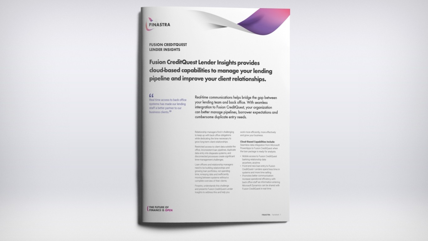 Fusion CreditQuest Lender Insights | Finastra