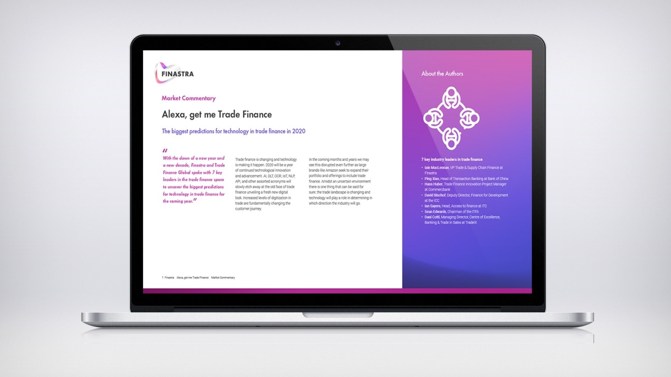 Alexa, get me Trade Finance | Finastra