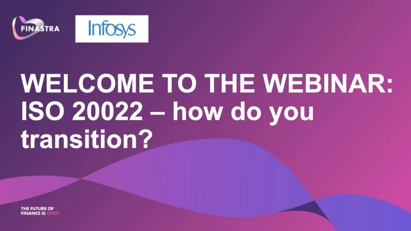 The future of payments is ISO 20022 | Finastra