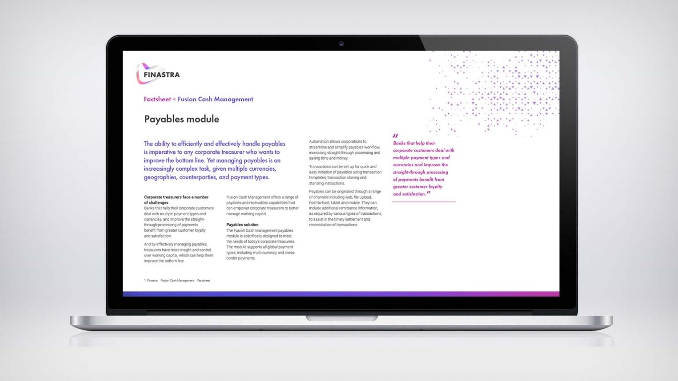 Fusion Cash Management Payables | Finastra
