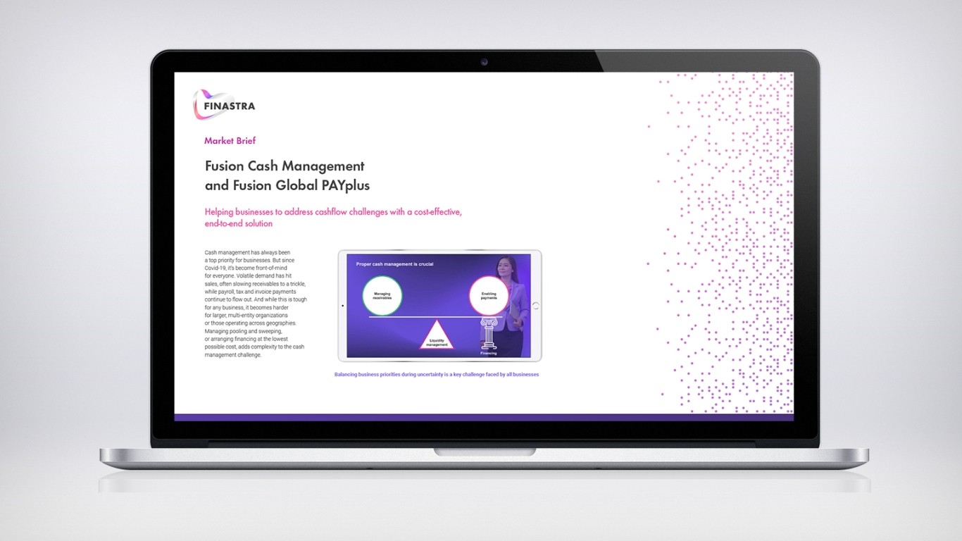 Fusion Cash Management and Fusion Global PAYplus (Market Brief) | Finastra