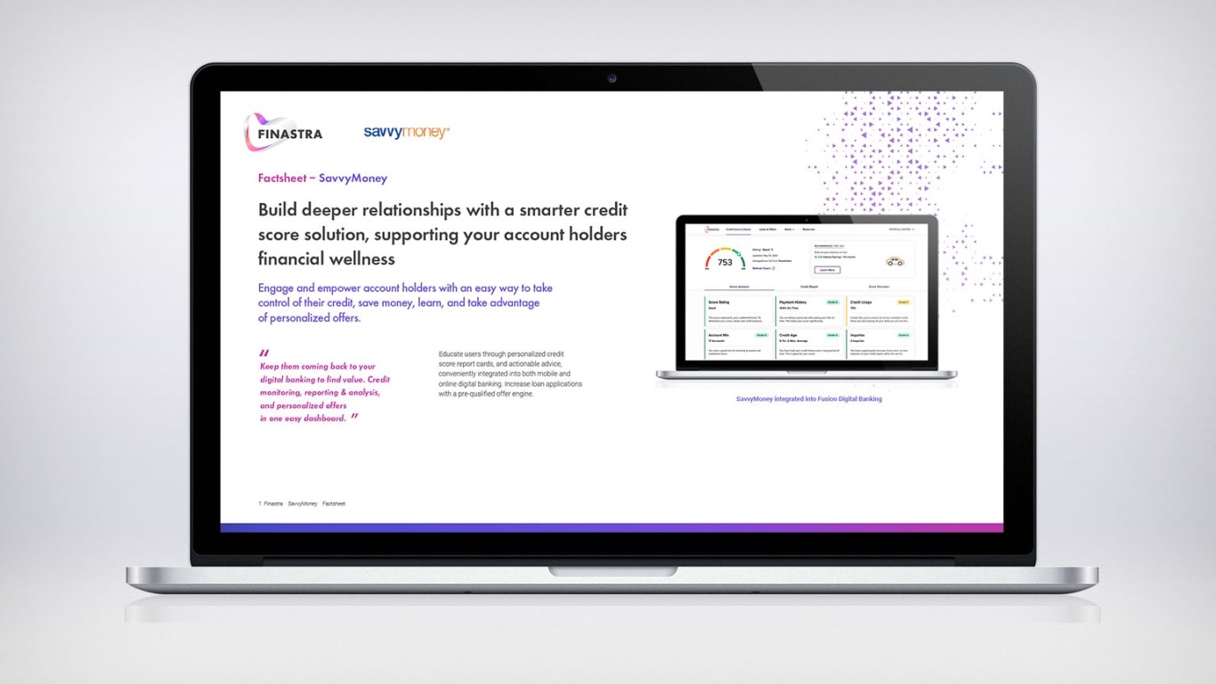 SavvyMoney Credit Score Solution | Finastra